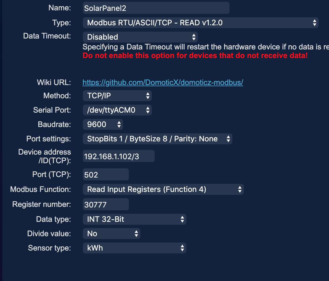 modbus TCP - return negative values when the solar system return 0 · Issue #15 · DomoticX ...