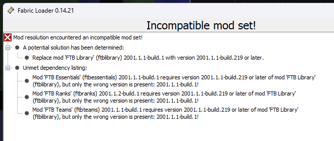 [Bug]: FTB Fabric 1.20.1 Dependency Checking · Issue #840 · FTBTeam/FTB-Mods-Issues · GitHub
