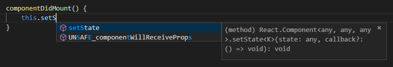 There is no prompt code when writing a jsx file, but there are hints in ...