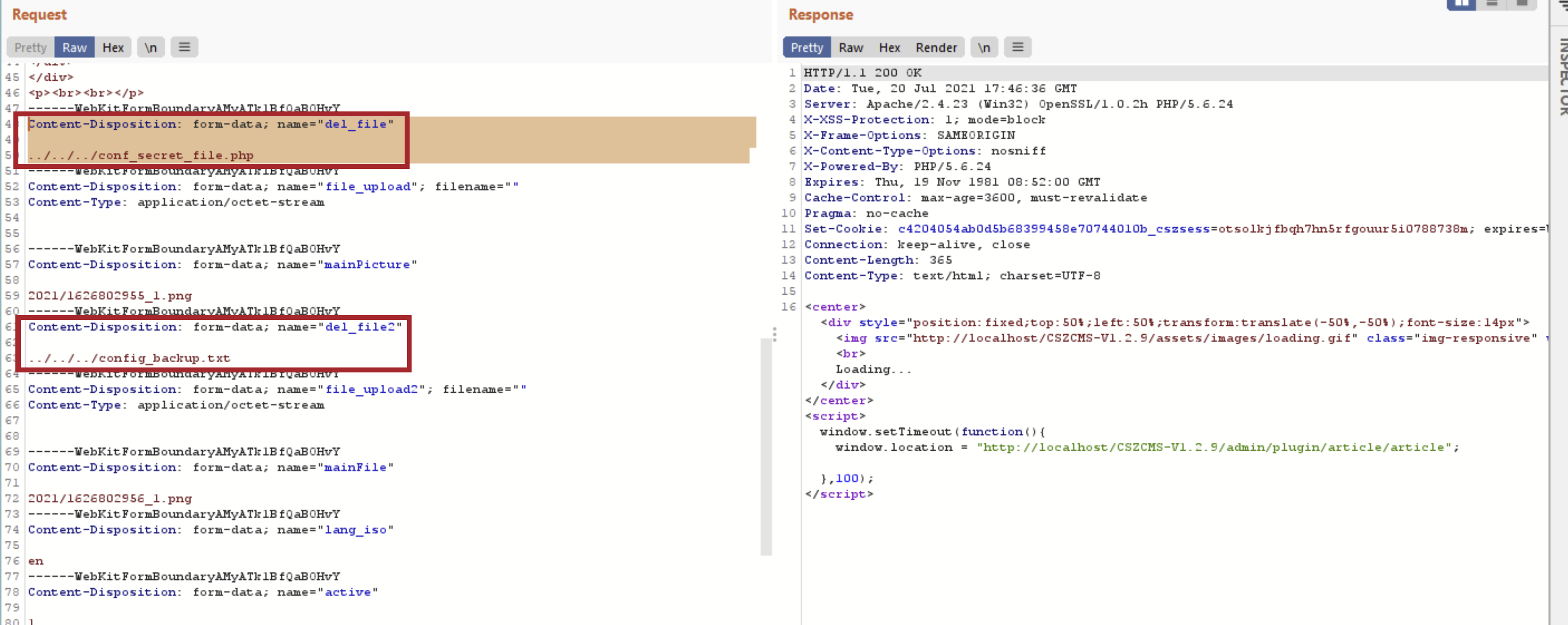 Bug Report: Multiple Arbitrary File Deletion vulnerabilities · Issue #32 · cskaza/cszcms · GitHub
