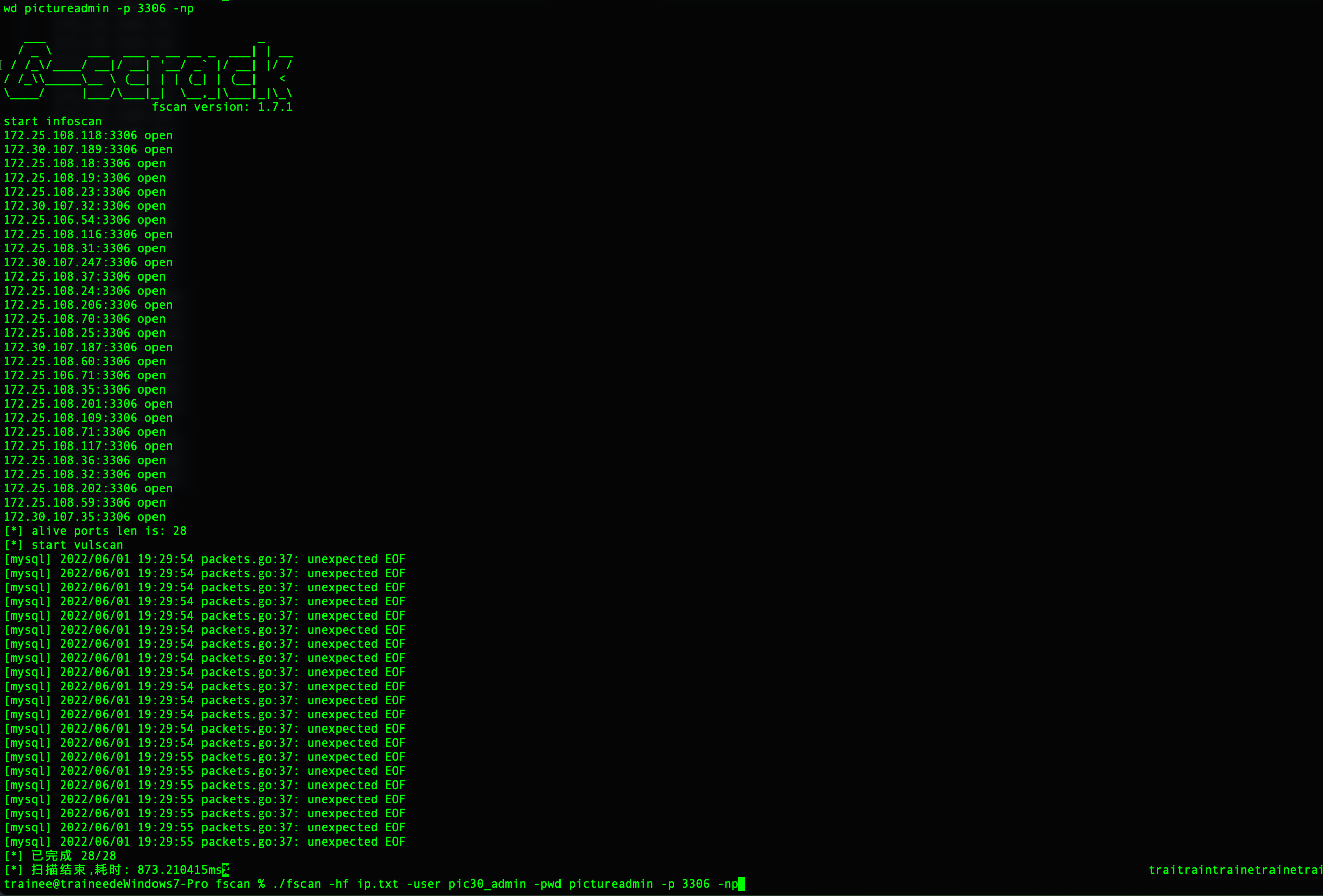 mysql模块问题 · Issue #141 · shadow1ng/fscan · GitHub
