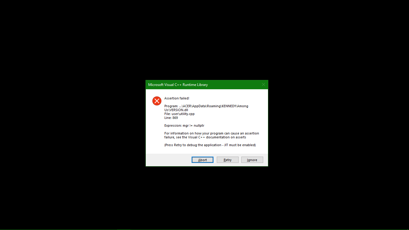 Crash on start-up after the update · Issue #477 · BitCrackers/AmongUsMenu · GitHub