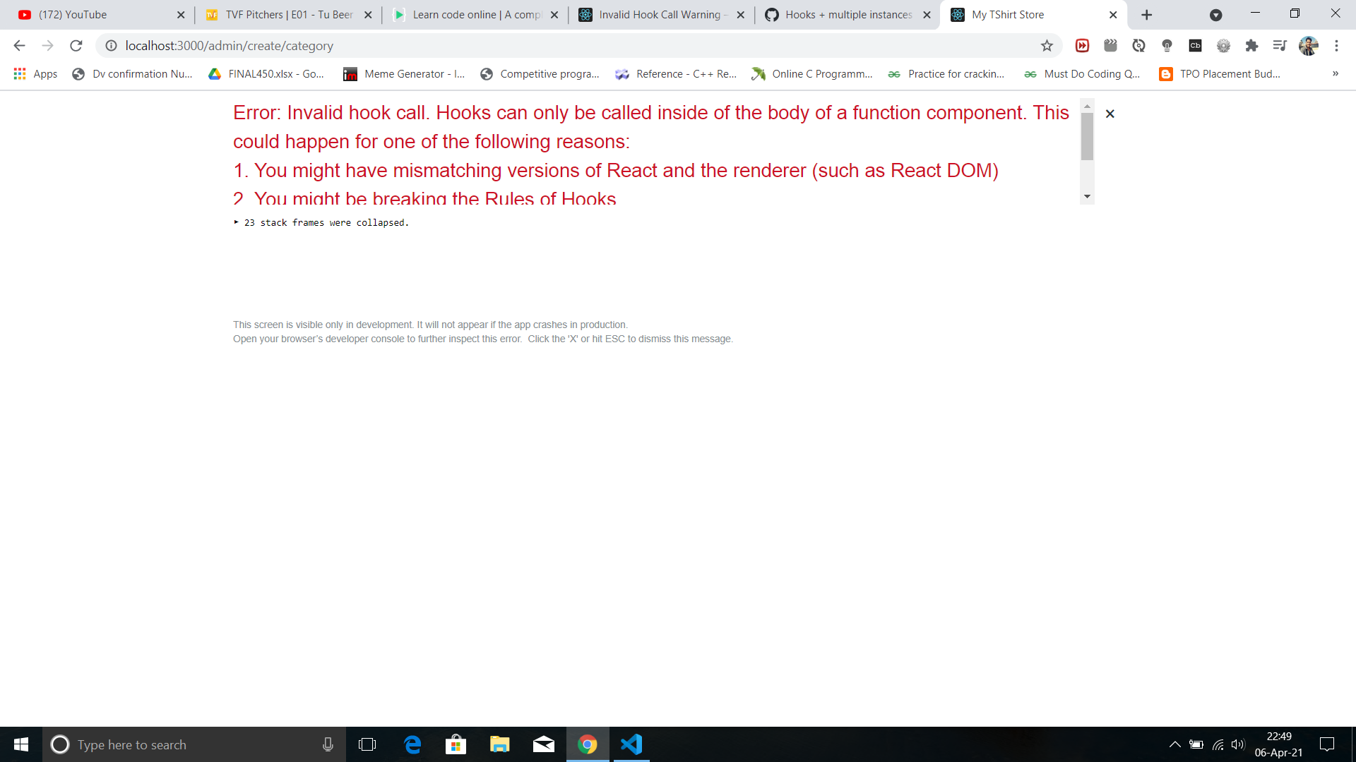Cannot Found Out The Error · Issue #21206 · facebook/react · GitHub