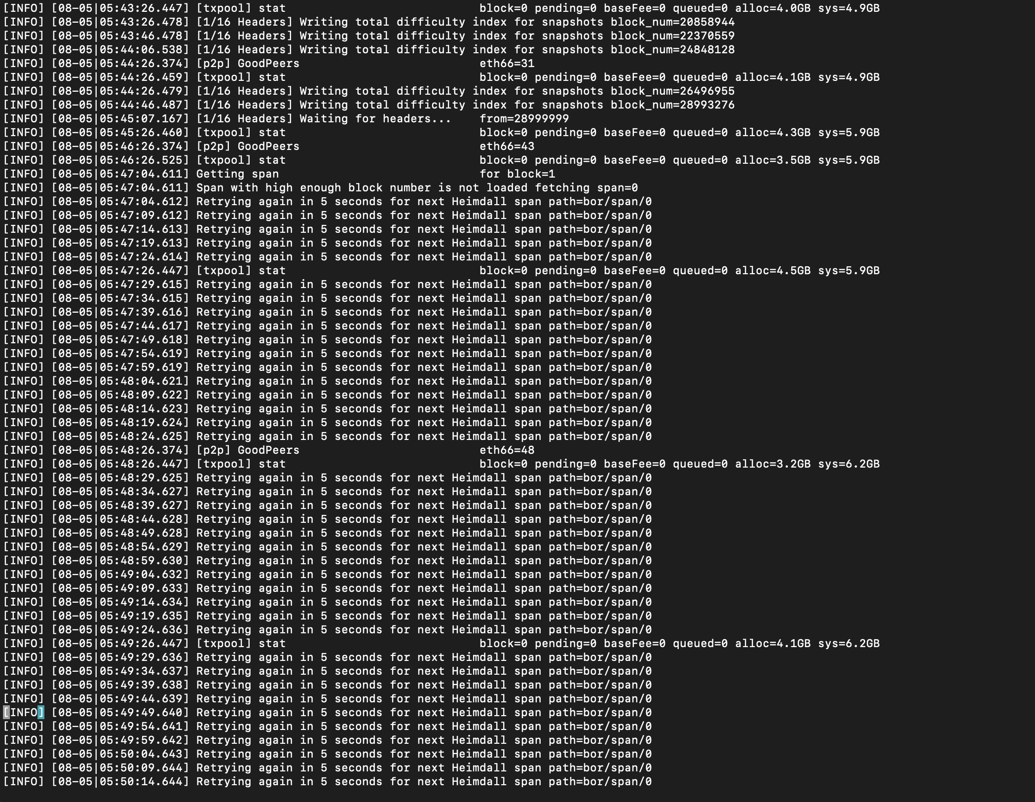 Polygon Heimdall Sync Issue · Issue 4942 · Ledgerwatcherigon · Github
