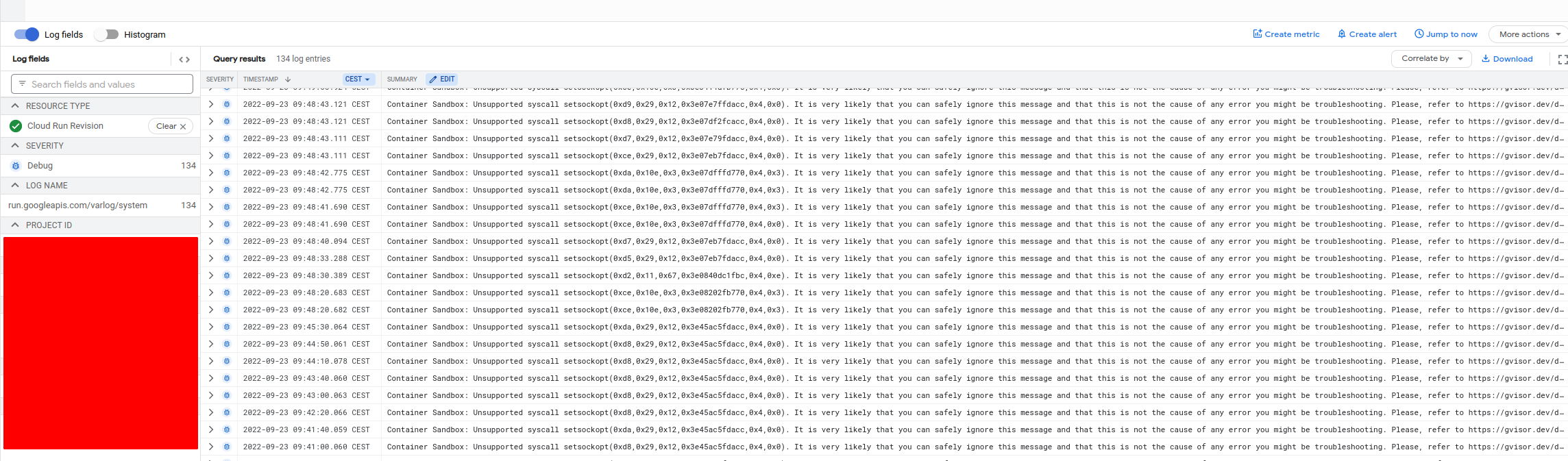 GCP Cloud Run: Various Unsupported syscall setsockopt · Issue #8011 · google/gvisor · GitHub