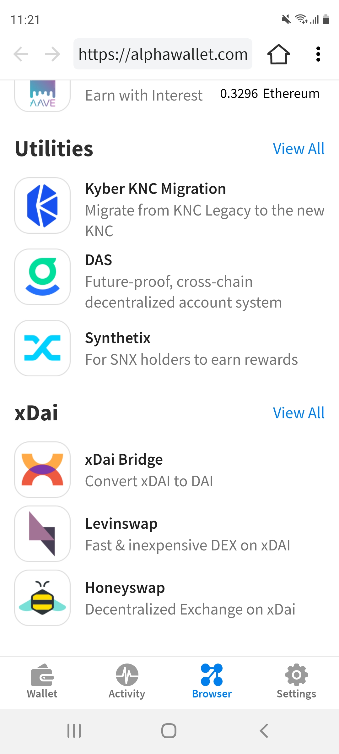 Add DAS name tool to Wallet Web page · Issue #2176 · AlphaWallet/alpha-wallet-android · GitHub