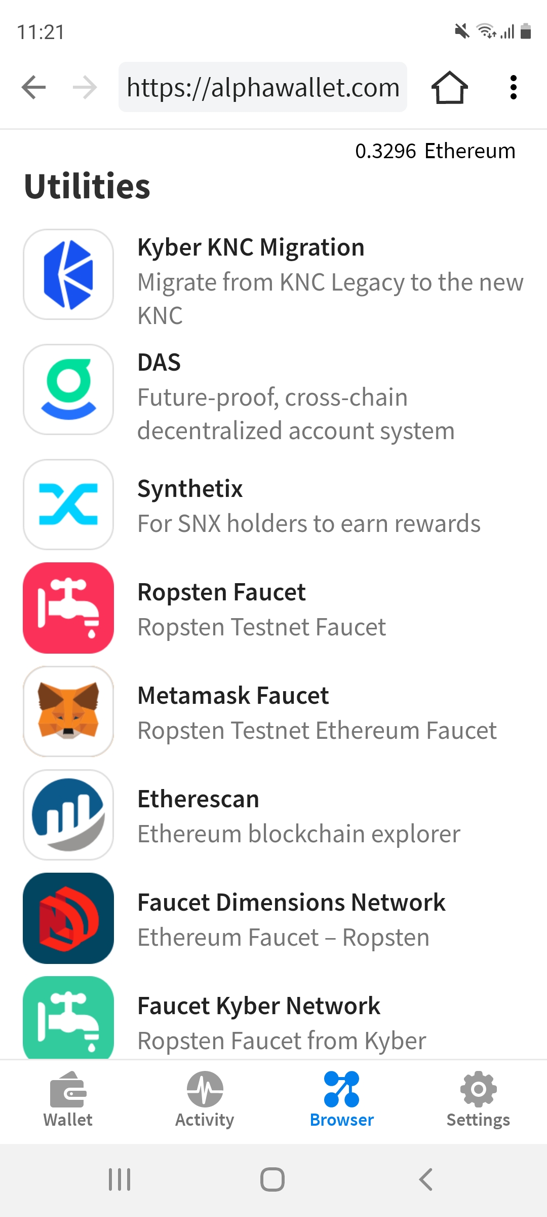 Add DAS name tool to Wallet Web page · Issue #2176 · AlphaWallet/alpha-wallet-android · GitHub