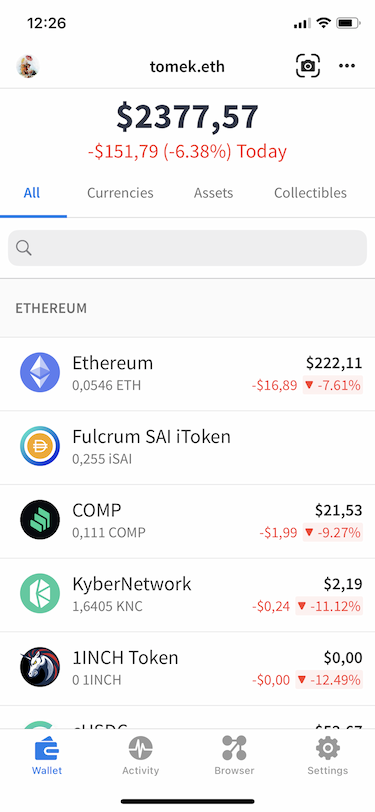 Sort tokens Value: Descending in the Wallet tab by default · Issue ...