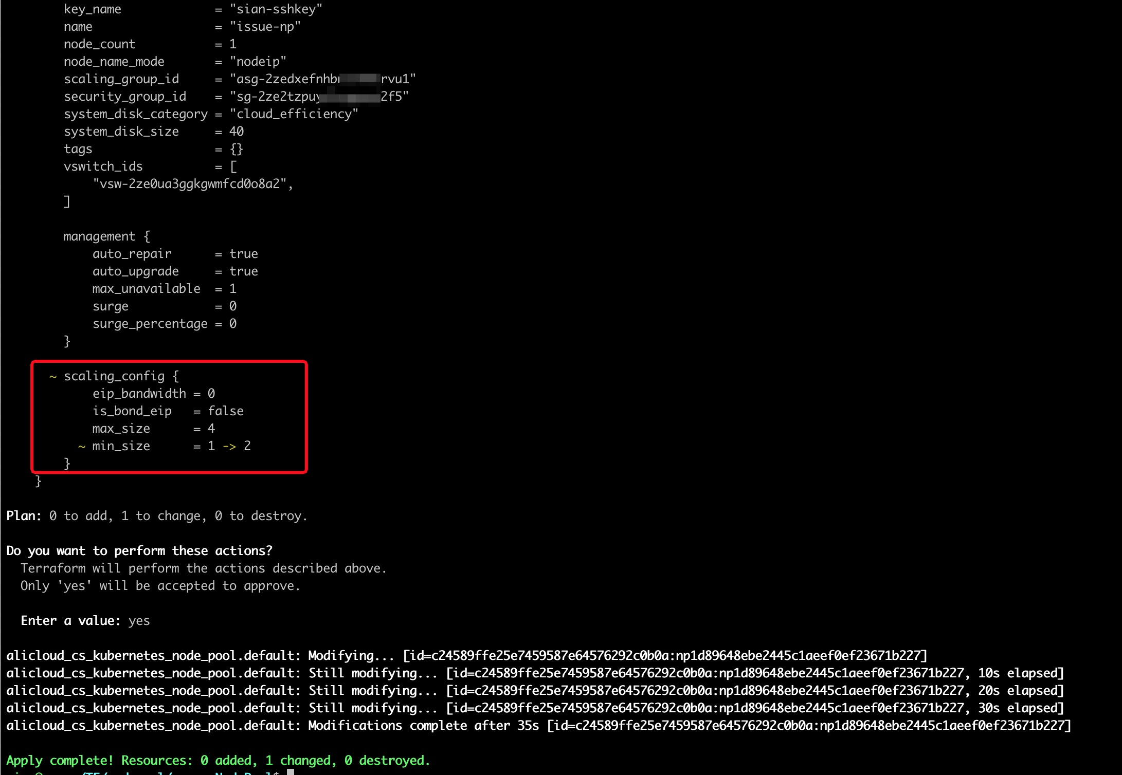 Scale out with Node Pools does not work · Issue #3254 · aliyun/terraform-provider-alicloud · GitHub