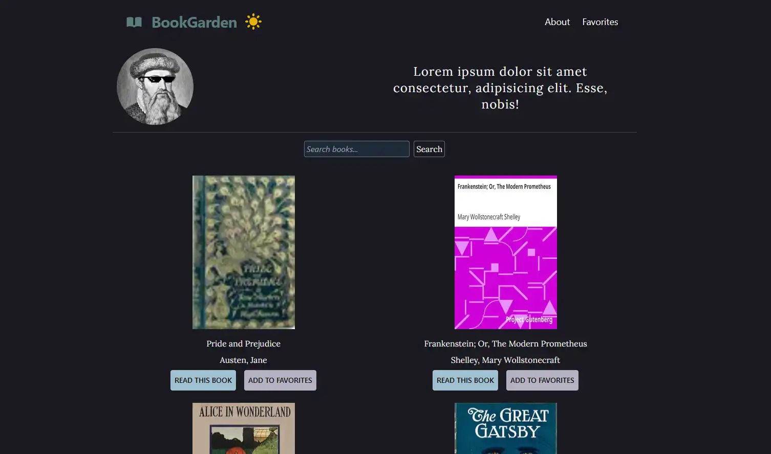 GitHub - kkuczniak/bookgarden-reader: app using gutenberg api to search ...