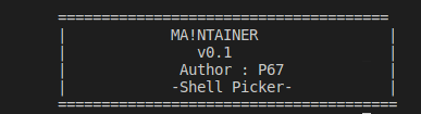 GitHub - Amal-p/maintainer: Maintain our shell