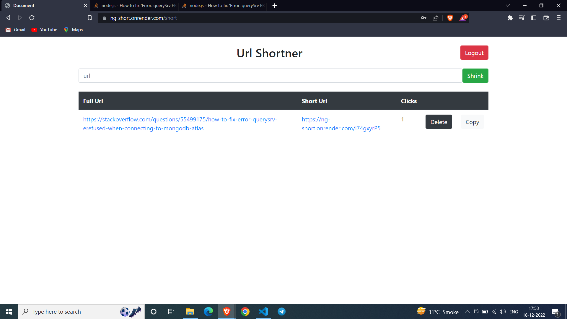 GitHub - NAEEMGHADAI/Url_Shortner: A url shortner app used to shrink long urls to a short ...