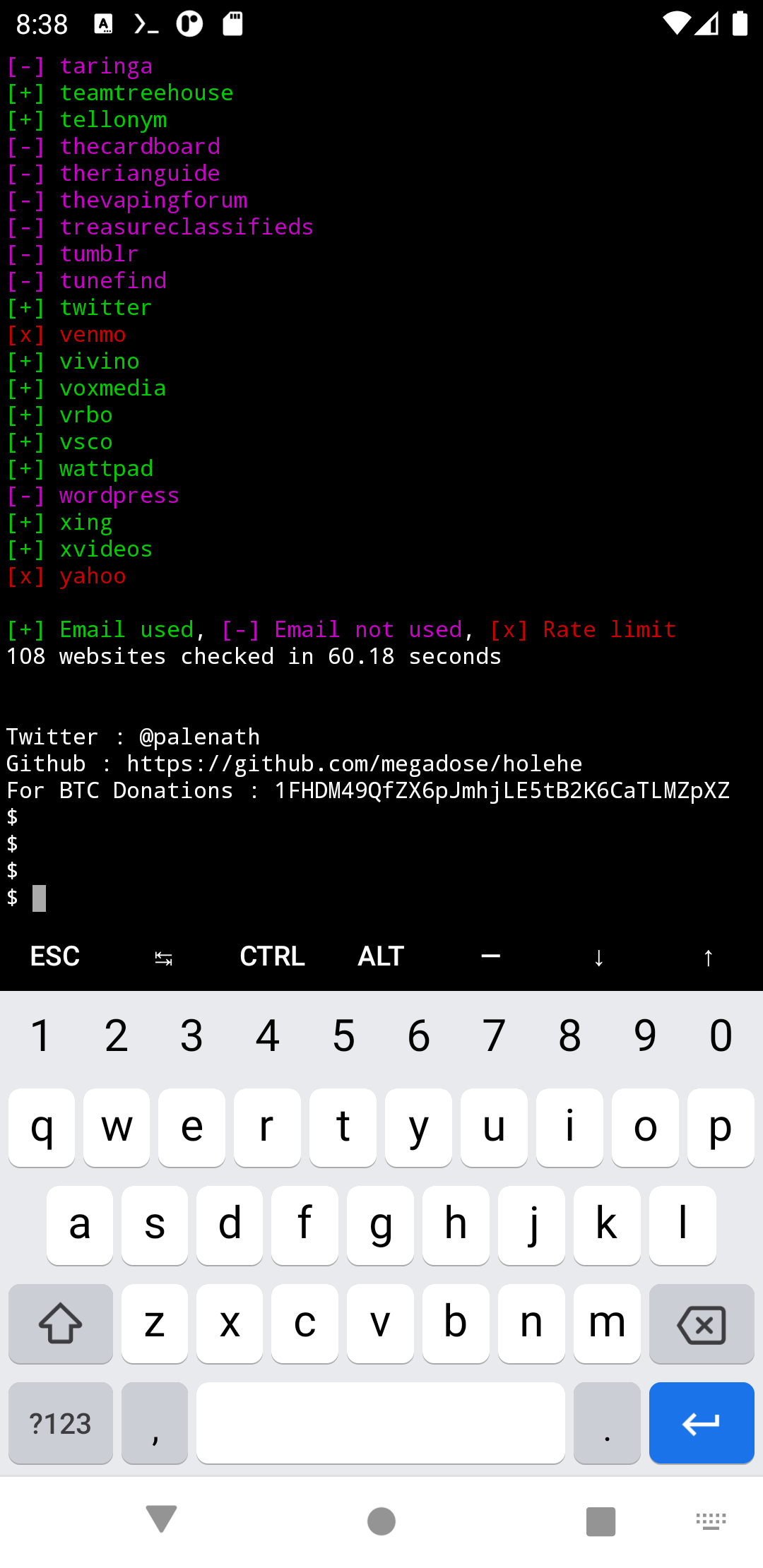 Termux issue · Issue #35 · megadose/holehe · GitHub