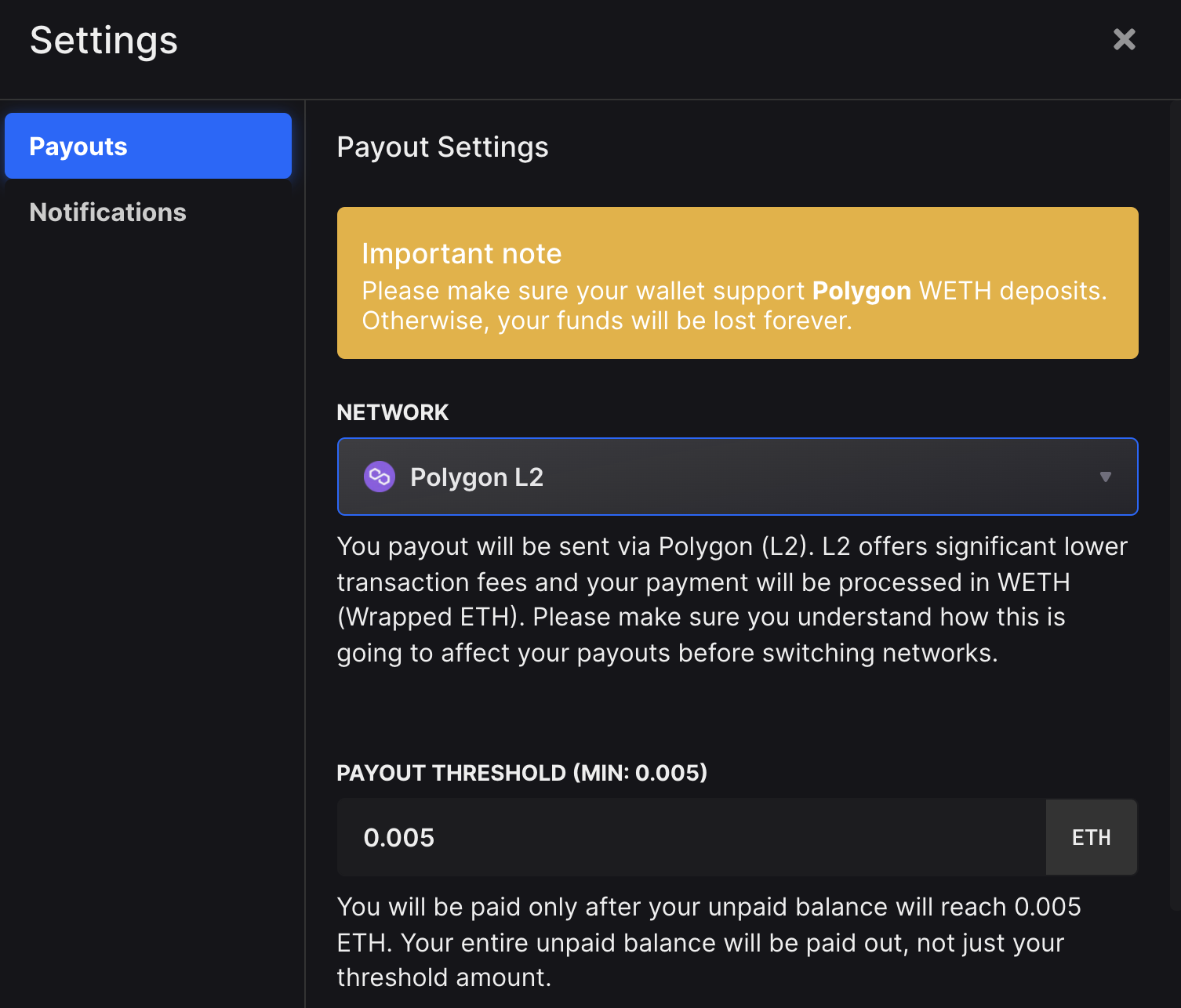 Update l2 payout limit by aminick · Pull Request #566 · flexpool/frontend · GitHub