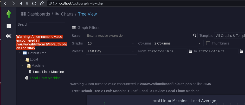 Warnings in tree View · Issue #5035 · Cacti/cacti · GitHub