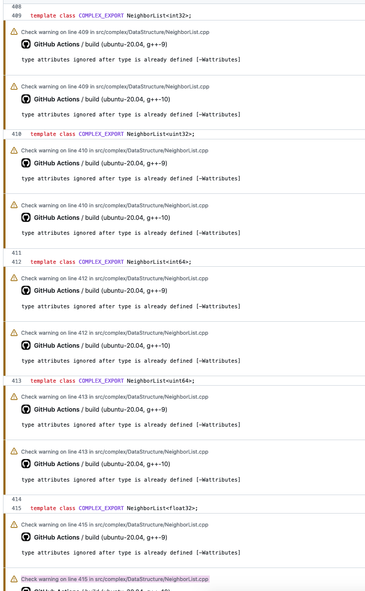 Fix Neighborlist Compiler Warnings From Linux · Issue 559 · Bluequartzsoftware Simplnx · Github