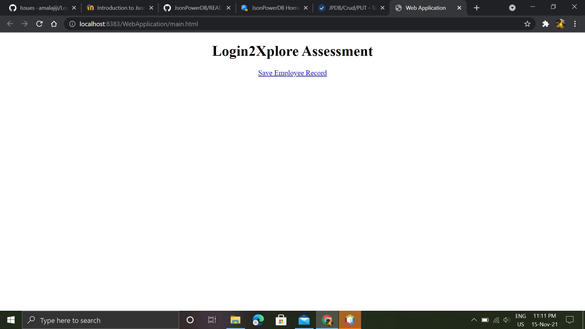 GitHub - amalajiji/Login2Xplore_Assessement: Assessment