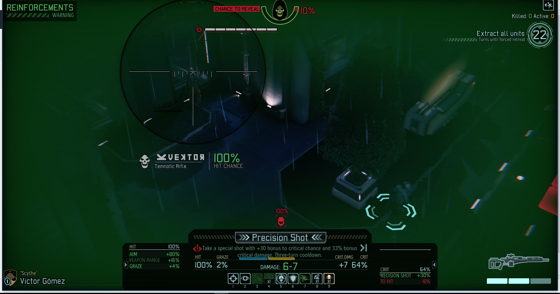 Reaper's Precision Shot uses 2 AP on T1 weapon (Vektor Rifle), and 1 AP ...