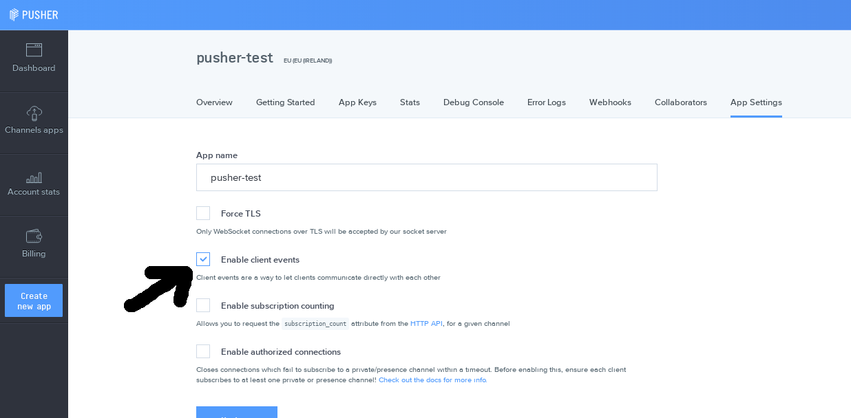 GitHub - bertrandmartel/pusher-client-events: Sample project featuring client events between ...