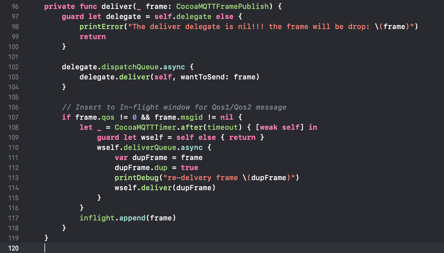 Loop Forever When Sending Qos1qos2 Message · Issue 277 · Emqxcocoamqtt · Github 