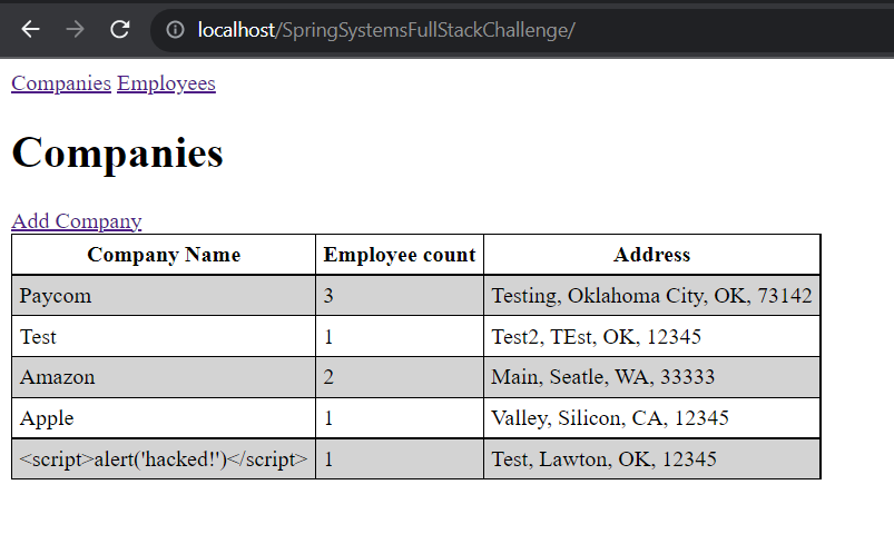 GitHub - ep943087/SpringSystemsFullStackChallange: Full stack challenge from Spring Systems ...