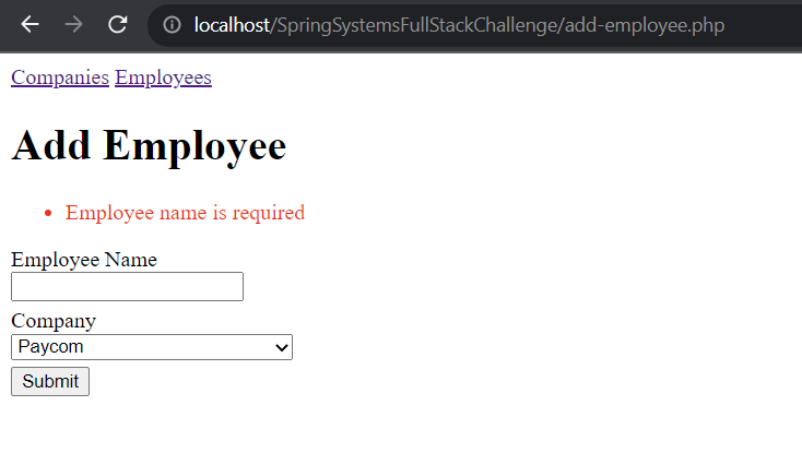 GitHub - ep943087/SpringSystemsFullStackChallange: Full stack challenge from Spring Systems ...