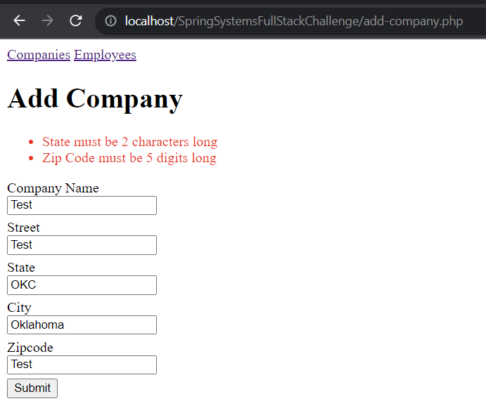 GitHub - ep943087/SpringSystemsFullStackChallange: Full stack challenge from Spring Systems ...