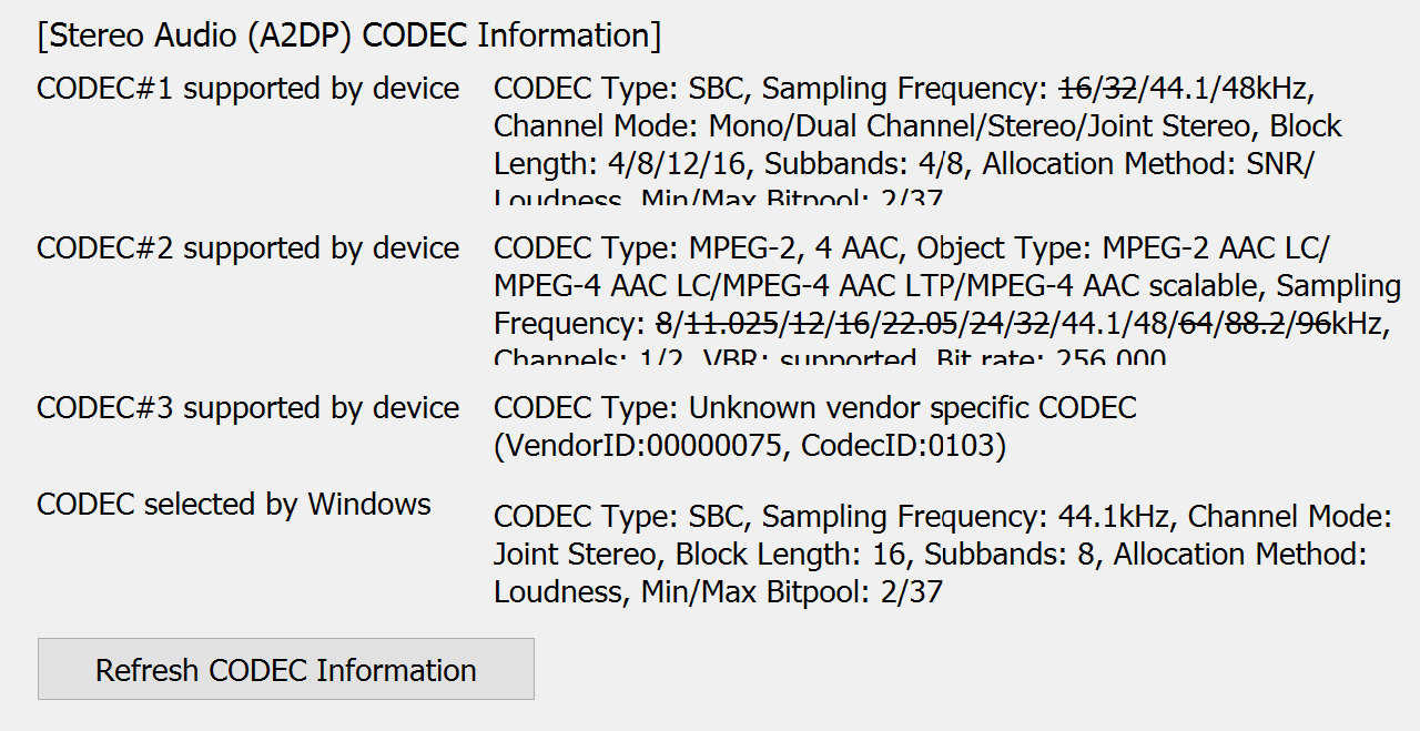 [REQ] Display codec information & switch codec · Issue #209 ...