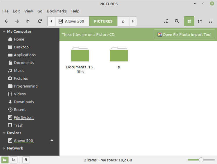 "These files are on a Picture CD. Open Pix Photo Import Tool" Cannot ...