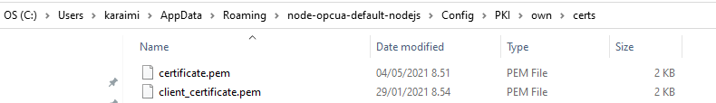 OPC UA Certificate Authentication -> User Certificate as additional option instead of username ...