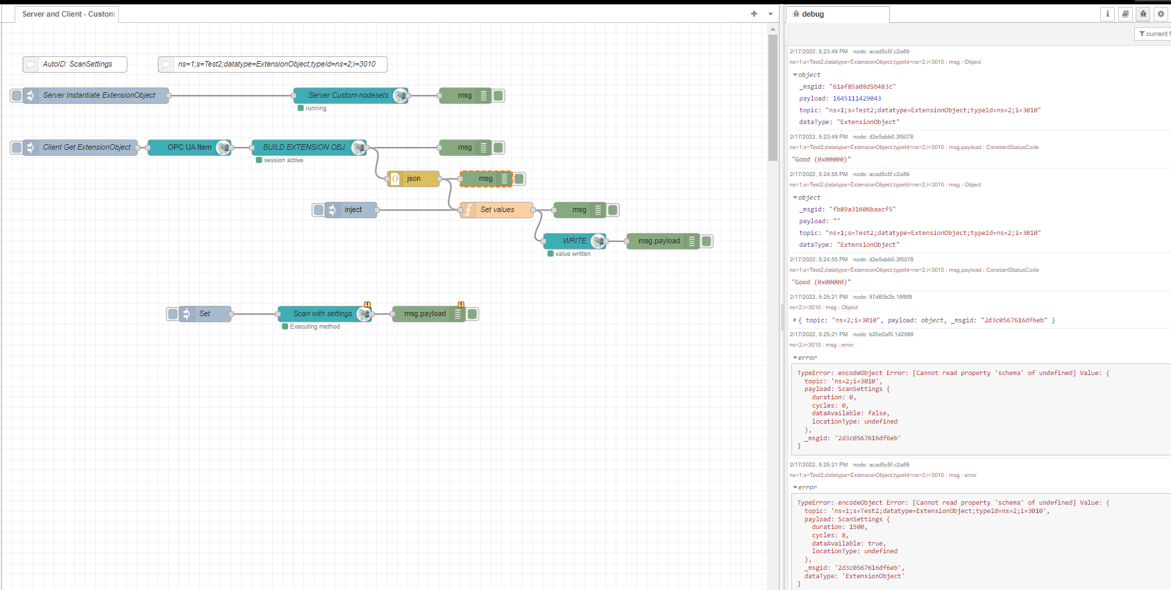 ExtensionObject in method calls · Issue #383 · mikakaraila/node-red-contrib-opcua · GitHub