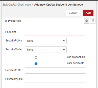 OPC UA Certificate Authentication -> User Certificate as additional option instead of username ...