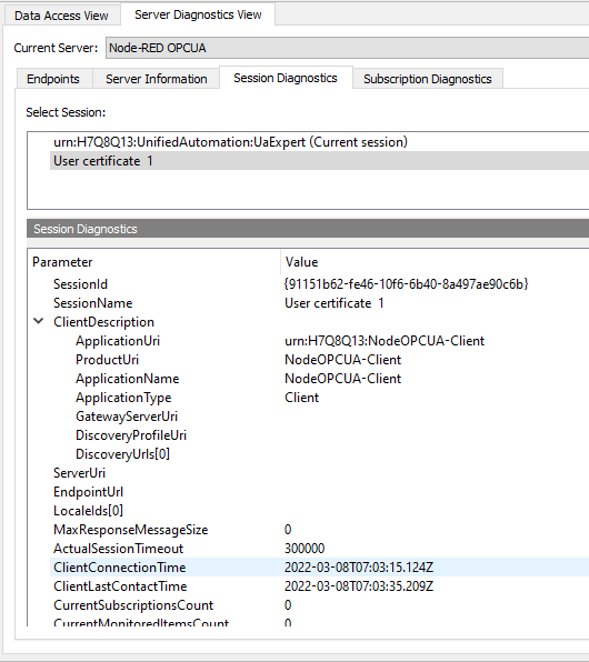 OPC UA Certificate Authentication -> User Certificate as additional option instead of username ...