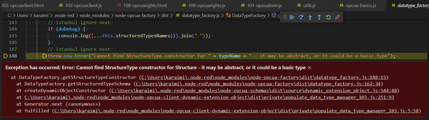 Loading nodeset XML file fails inside performPostLoadingTasks / makeXmlExtensionObjectReader ...
