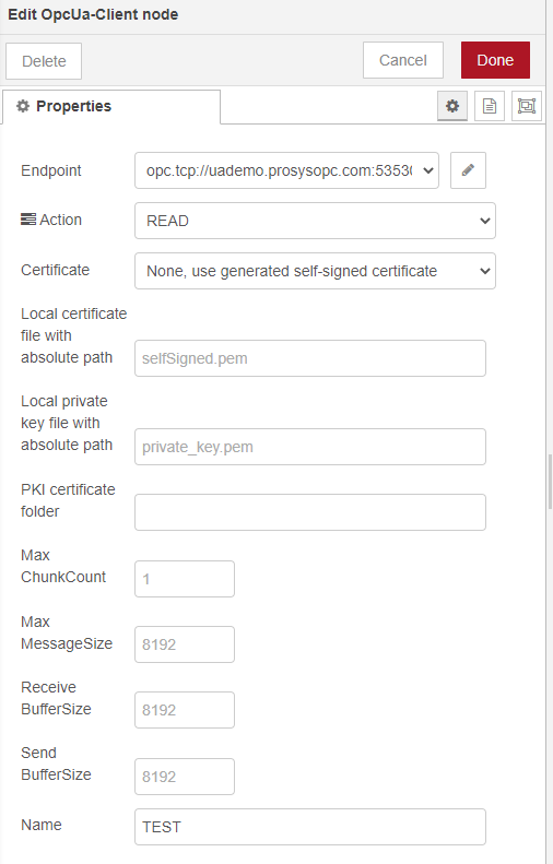 [Feature Request] Endpoint configuration options: MaxMessageSize ...
