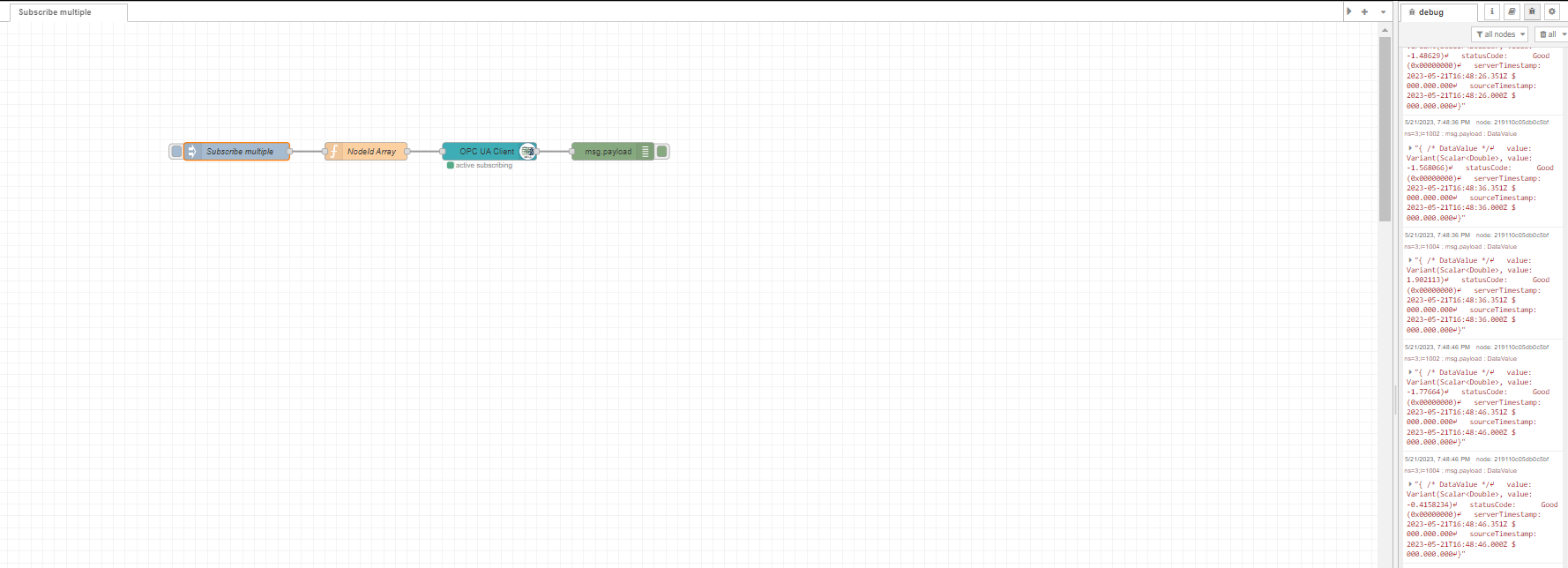 Monitoring multiple nodes · Issue #559 · mikakaraila/node-red-contrib-opcua · GitHub