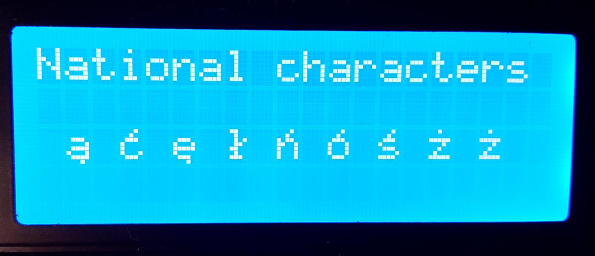 Define national characters on 4x20 LCD display - discussion · Issue ...