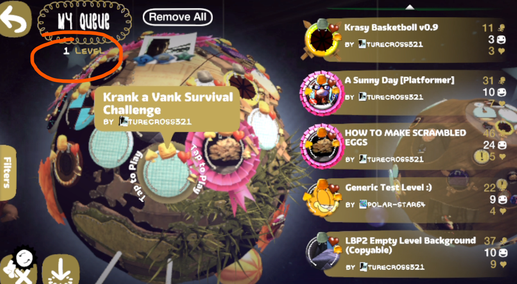 The total levels counter displays all uploaded levels as opposed to ...