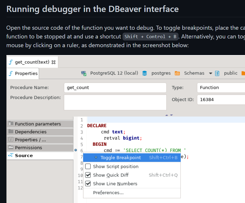 Does it support PLSQL like debugging · dbeaver · Discussion #15752 · GitHub