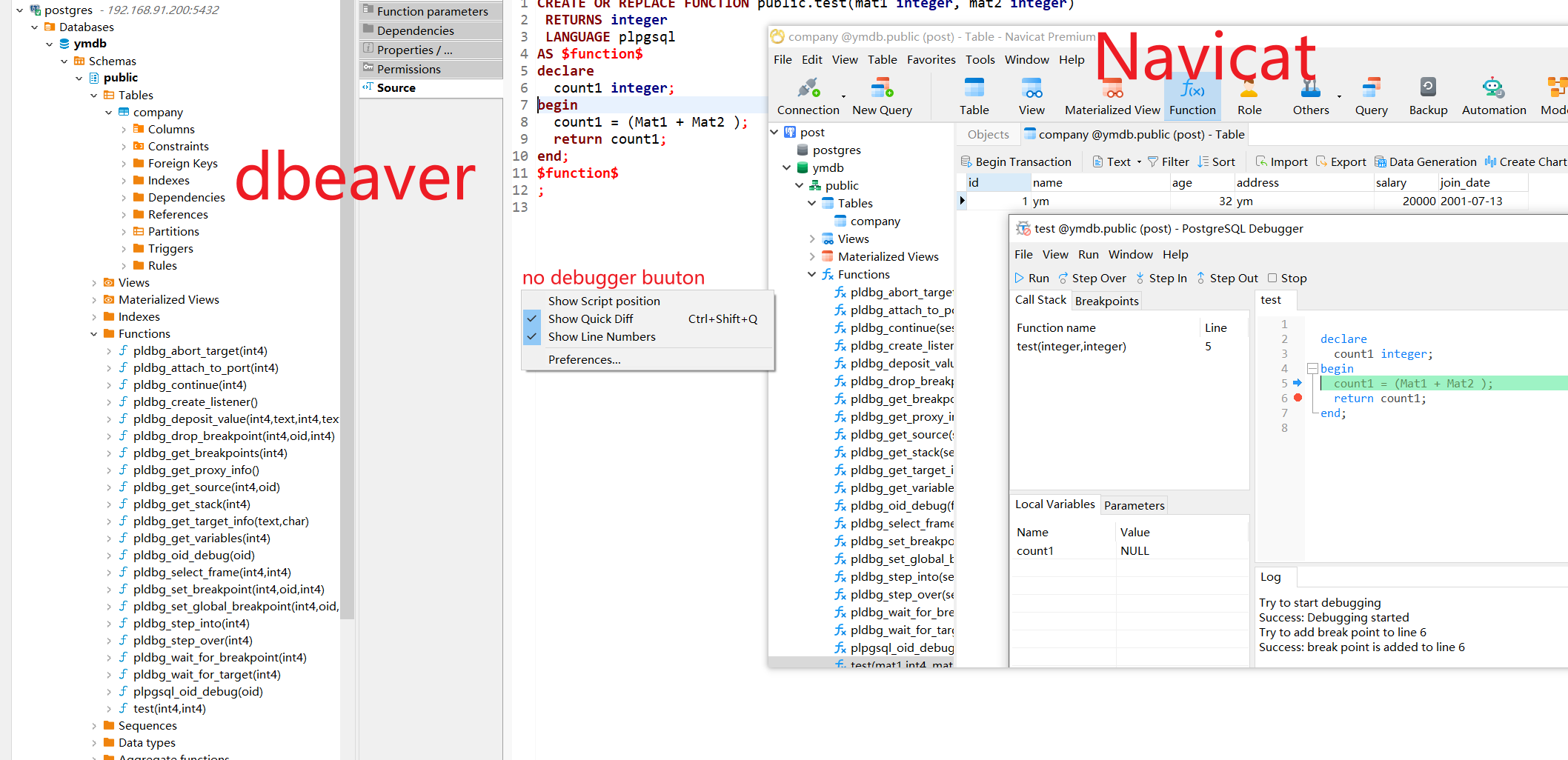 Does it support PLSQL like debugging · dbeaver · Discussion #15752 · GitHub