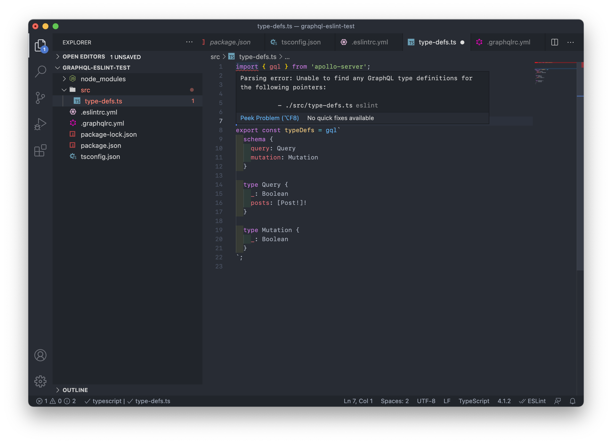 Graphql Eslint Integration With Typescript Eslint Plugins · Issue 241 2134