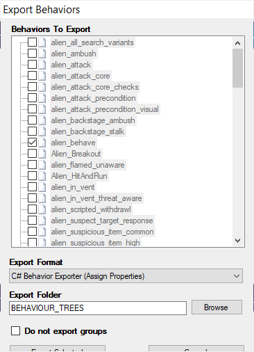 Braniac Designer > Export behavior dialog box size issue · Issue #53 · MattFiler/OpenCAGE · GitHub