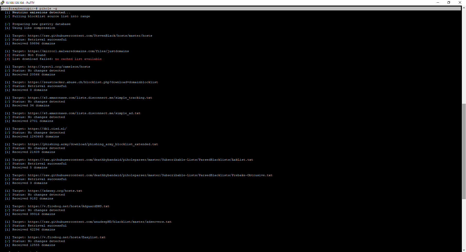 Adlists are not administrable via web after upgrade · Issue #1726 · pi-hole/web · GitHub