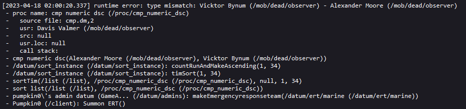 ERT sorting by leader experience seems to be broken (if it ever worked? Or maybe it's placebo ...