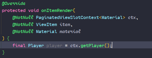 UnsupportedOperationException when use getPlayer in PaginatedViewSlotContext · Issue #181 ...