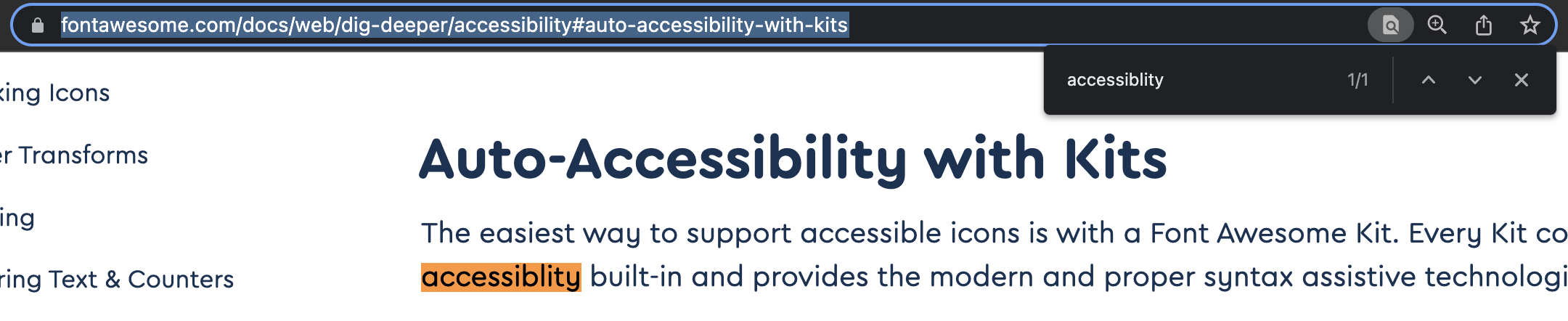 Typo in Accessibility docs page · Issue #19203 · FortAwesome/Font ...