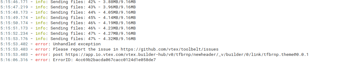 Error sending files - vtex link · Issue #1107 · vtex/toolbelt · GitHub