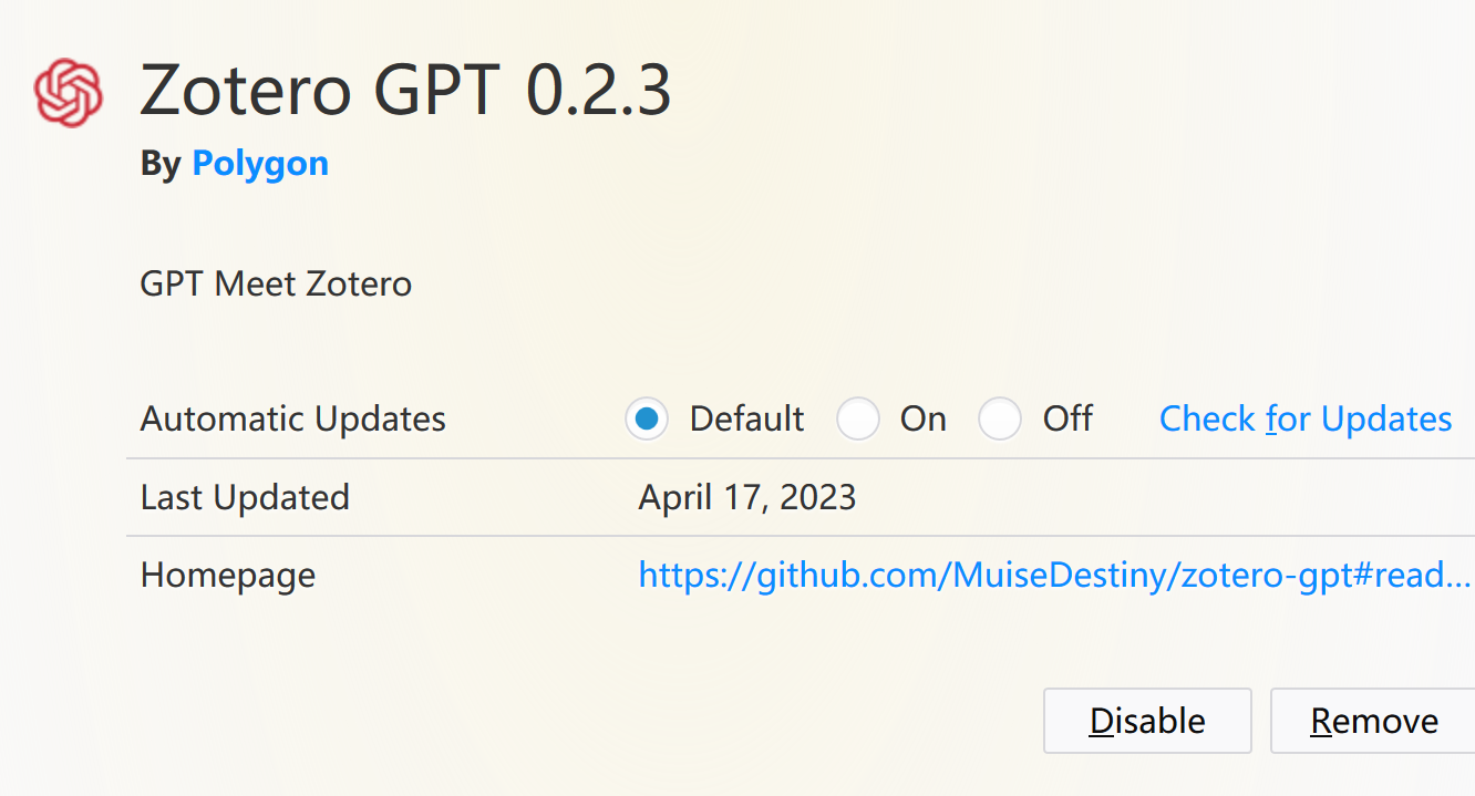 为什么我的 zotero-gpt 界面还是老的 没有ask-pdf等标签 · Issue #104 · MuiseDestiny/zotero-gpt · GitHub