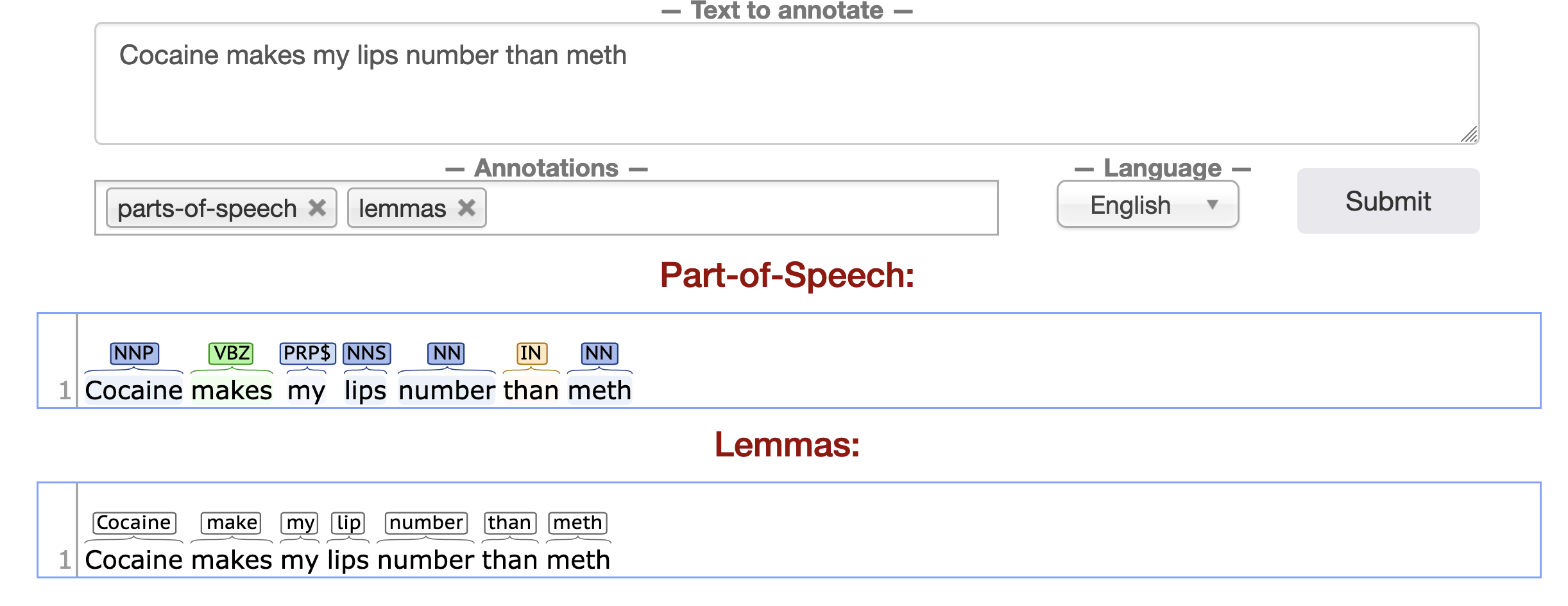 WSD issues resulting in bad lemmatization/PoS tag sequence · Issue #1381 · stanfordnlp/CoreNLP ...