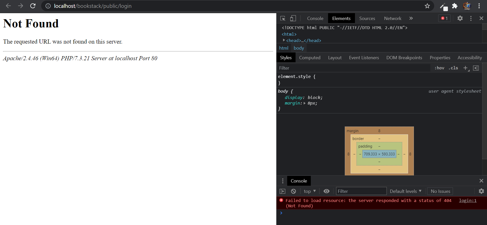 Redirects to public/login leading to 404 Not Found error on Windows 10 · Issue #2803 ...